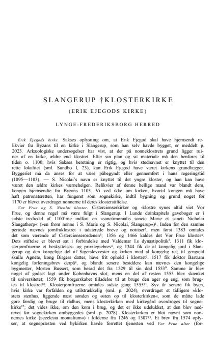 Slangerup Klosterkirke - Danmarks Kirker