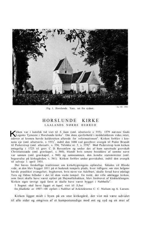 Horslunde Kirke - Danmarks Kirker
