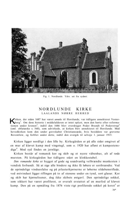 Nordlunde Kirke - Danmarks Kirker