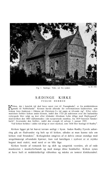 Sædinge Kirke - Danmarks Kirker