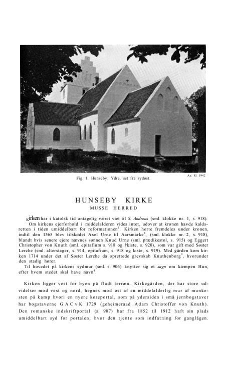 Hunseby Kirke - Danmarks Kirker