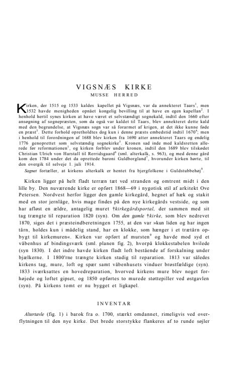 Vigsnæs Kirke - Danmarks Kirker